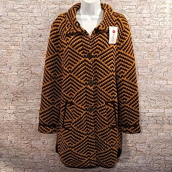 Vitesi | Sweaters | Vitesi Poland Blackgold Button Up Long Sweater ...